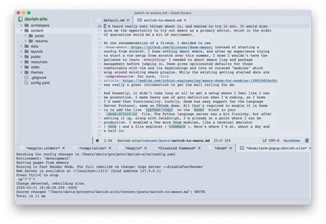 switching to emacs davis haupt