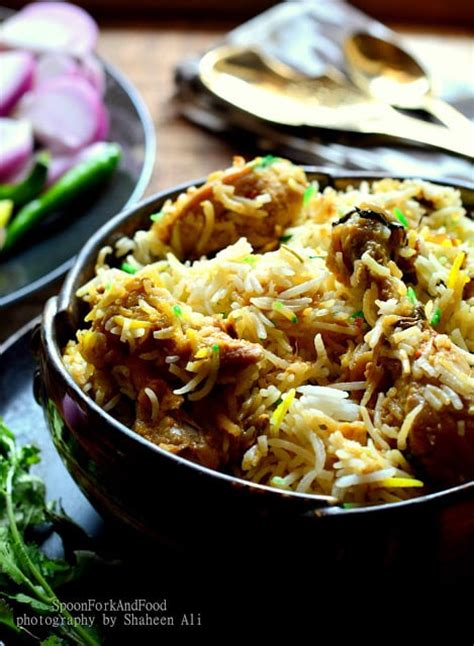 Lucknowi Murg Biryani Awadhi Chicken Biryani Recipe Spoon Fork And Food