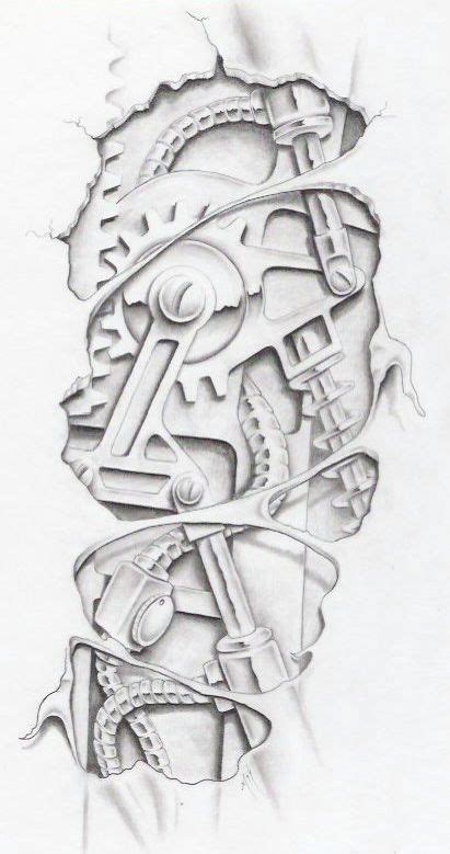 Biomech Tattoo Drawing Wiki Tattoo
