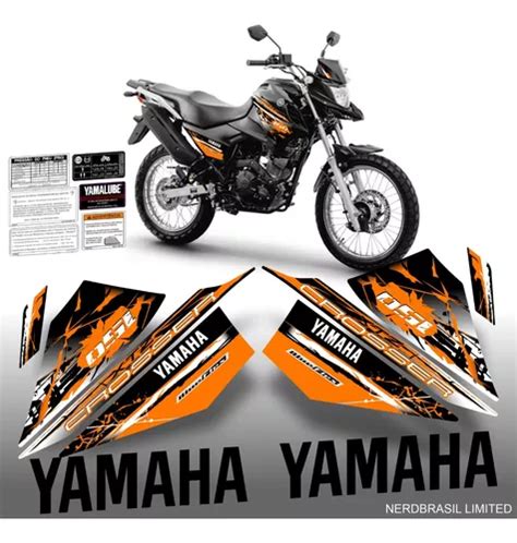 Faixa Adesivo Completo Yamaha Xtz Crosser Laranja Parcelamento