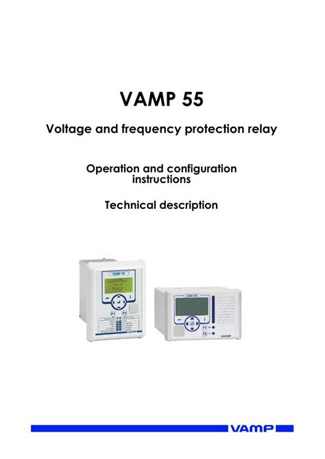 PDF VAMP 55 Manual ID Electro 2014 01 10VAMP 55 Voltage And