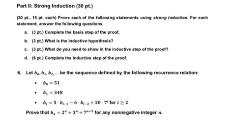 solved part il strong induction 30 pt 30 pt 15 pt