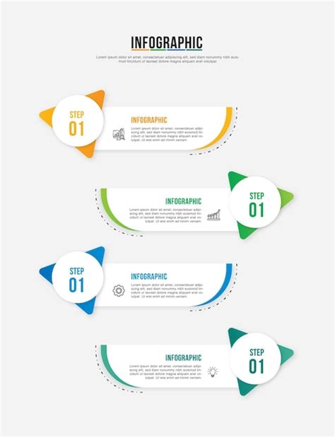 Premium Vector Four Steps Business Modern Infographics