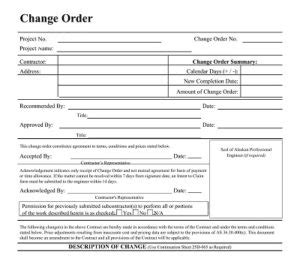 55 Free Printable Change Order Templates MS Word Excel ExcelSHE