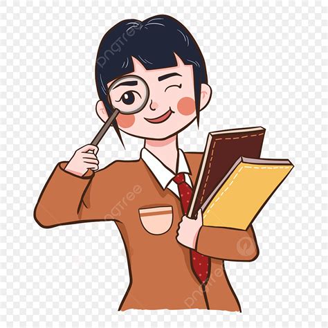 Pintado A Mano Linda Maestra Png Material PNG Dibujos Profesor