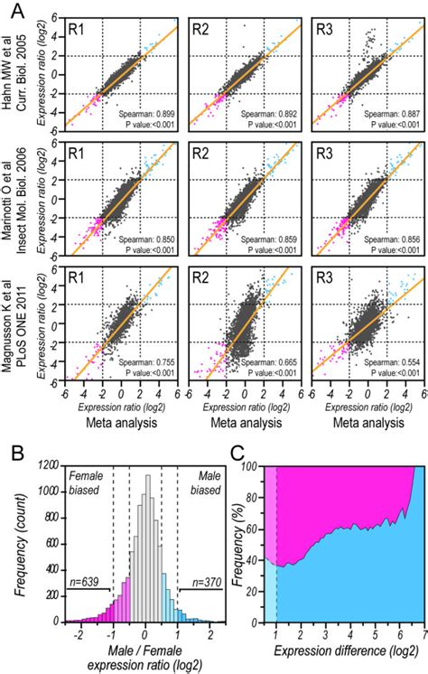 meta analysis of genome wide sex biased expression in adulta download scientific diagram