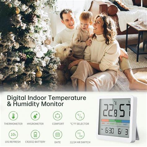 1 Thermomètre Et Hygromètre D intérieur Blanc Hygromètre Numérique