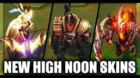 All New High Noon Skins Spotlight Ashe Darius Hecarim League Of
