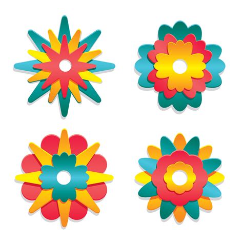 3d Floral Papercraft Collection Vector 217354 Vector Art At Vecteezy