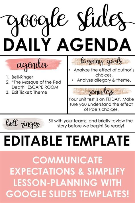 Google Slides Daily Agenda Template