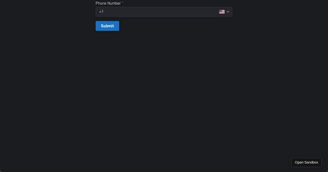 Custom Phone Input Codesandbox