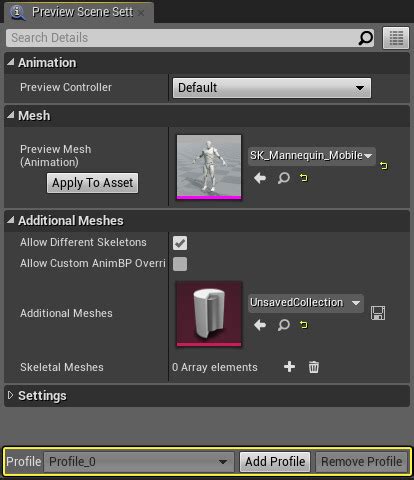 Preview Scene Settings Unreal Engine Documentation