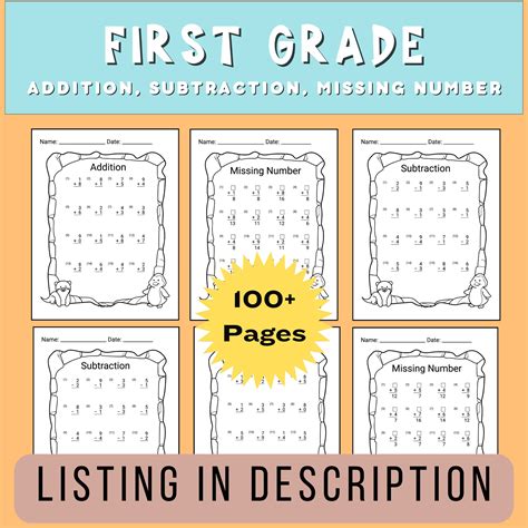 Long Division Math Worksheet Printable Th Grade Division Math