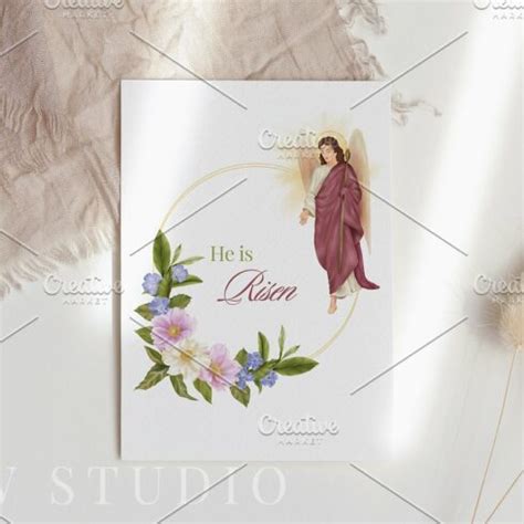 Religious Easter Clipart Jesus Risen Master Bundles
