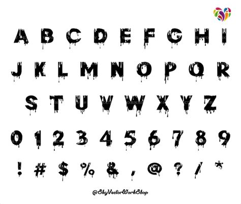 Dripping Font SVG Dripping Alphabet Cut Files Svg File For Etsy