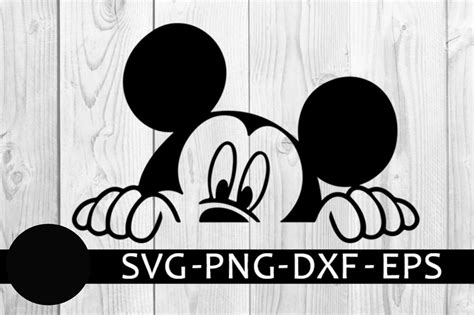 Mickey Mouse Peeking Svg Disney Svg Mickey Svg Instant Etsy