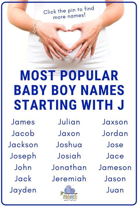 Unique Baby Boy Names That Start With J Baby Boy Names Boy Names