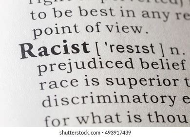 Fake Dictionary Dictionary Definition Word Racist Stock Photo 493917439