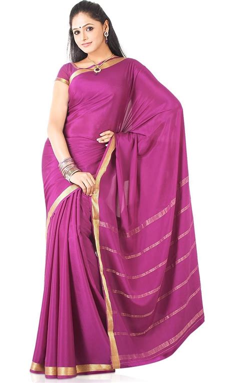 100 Pure Mysore Silk Ideal Pink Crepe Saree In India Shopclues Online