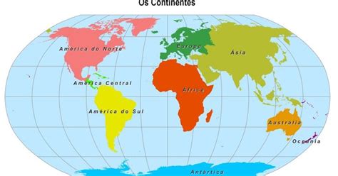 Os Continentes Resumo Continentes E Oceanos Continentes Mapa
