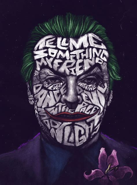 Joker 1989 Typographic Portrait Etsy Typographic Portrait