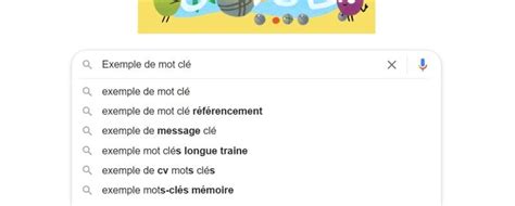 Exemple de mot clé et explications claires