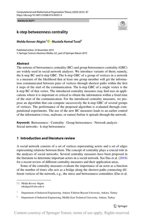 k step betweenness centrality request pdf