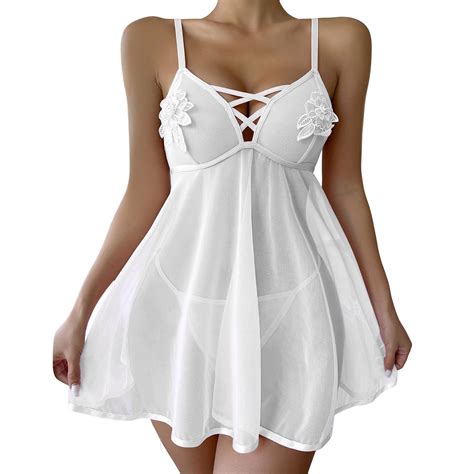 Tosmy Lingerie For Women Lace Chemise Negligees Exotic Nightgowns