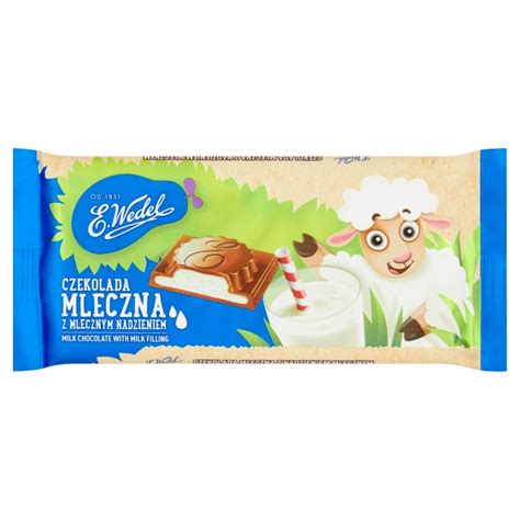 E Wedel Czekolada mleczna z nadzieniem mlecznym 100g Delikatesy Dwójka