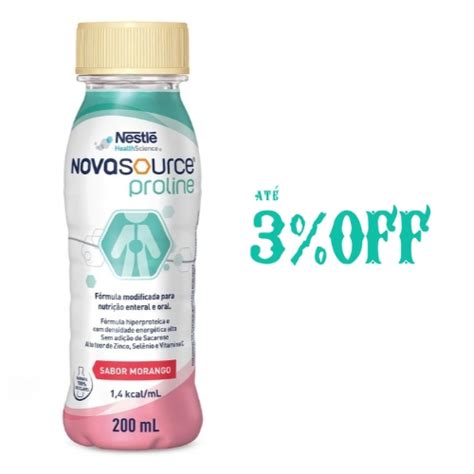 Novasource Proline Morango 200ml Unidade Nestlé