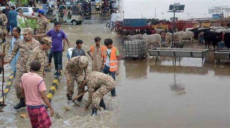 Army Troops Engaged In Relief Operation In Flood Hit Areas