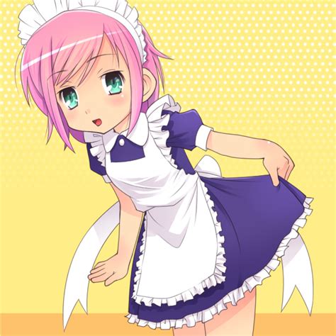 Safebooru Bow Green Eyes Liddell Hime Liddell No Bouken Maid Meow Nekodenki Pink Hair 622795