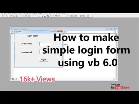 How To Make Simple Login Form Using Vb Youtube