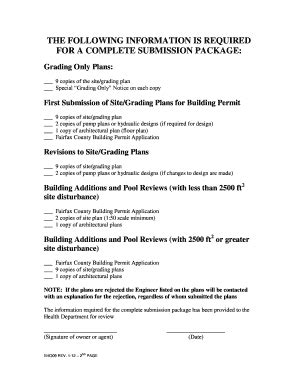 Fillable Online Fairfaxcounty Following Information Is Required For A