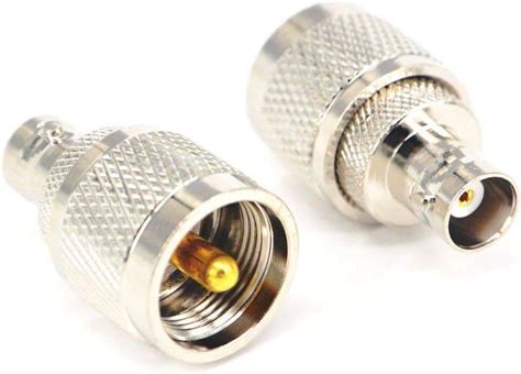 Cikuso 2pcs HF Koaxial Koax Adapter BNC Buchse Auf UHF Stecker PL 259