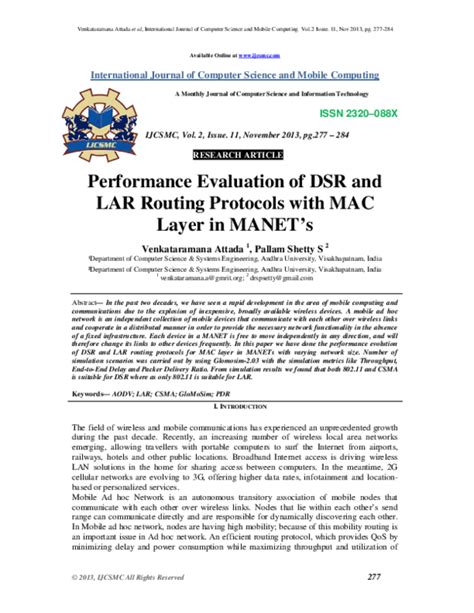 pdf performance evaluation of dsr and lar routing protocols with mac layer in manet s