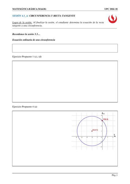 Circunferencia Y Recta Tangente Letizia Sanchez UDocz