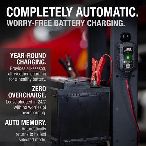 Buy NOCO GENIUS1 1A Fully Automatic Smart Charger 6V And 12V Portable