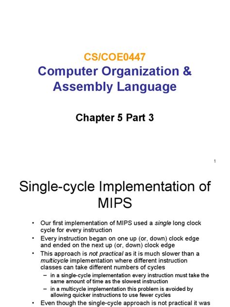 computer organization and assembly language cs coe0447 pdf central processing unit computer