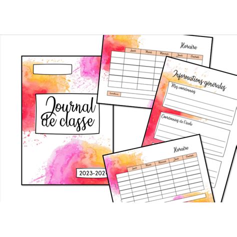 Journal De Classe 2023 2024