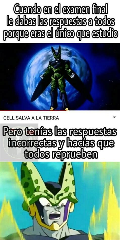 En ese momento Cell sintió el verdadero terror Memes chistosisimos