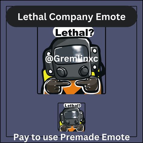 Lethal Company Emote For Twitch Discord Gaming Streaming Stream Emotes