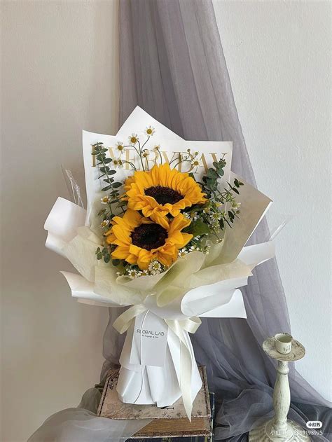 Single Flower Bouquet Flowers Bouquet Gift Sunflower Bouquets