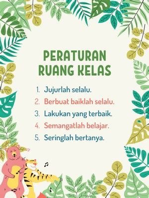 Gratis Contoh Poster Ruang Kelas Keren Canva