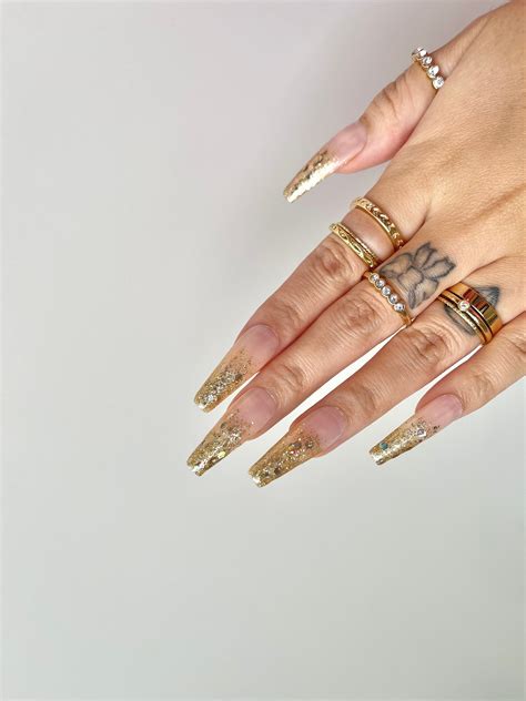 Gold Sparkle Ombre Nails Ubicaciondepersonas Cdmx Gob Mx