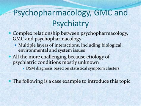 Ppt Psychopharmacology And General Medical Conditions Powerpoint