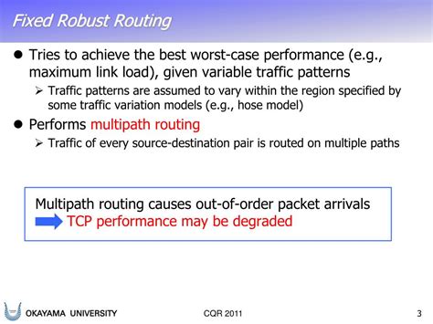 ppt performance evaluation of tcp over multiple paths in fixed robust routing powerpoint