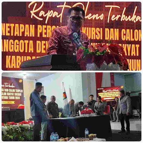 Sah KPU Minut Resmi Tetapkan Perolehan Kursi Dan Calon Anggota DPRD