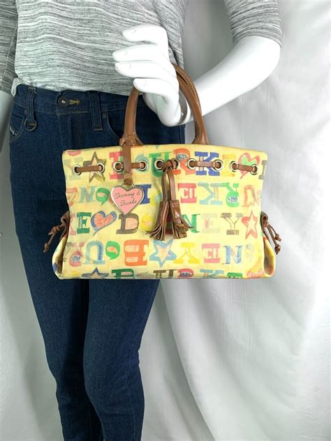 Dooney Bourke Vintage Rainbow Signature Coated Canvas Gem
