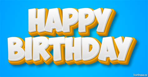 Happy Birthday Effet de texte et design de logos Évènement